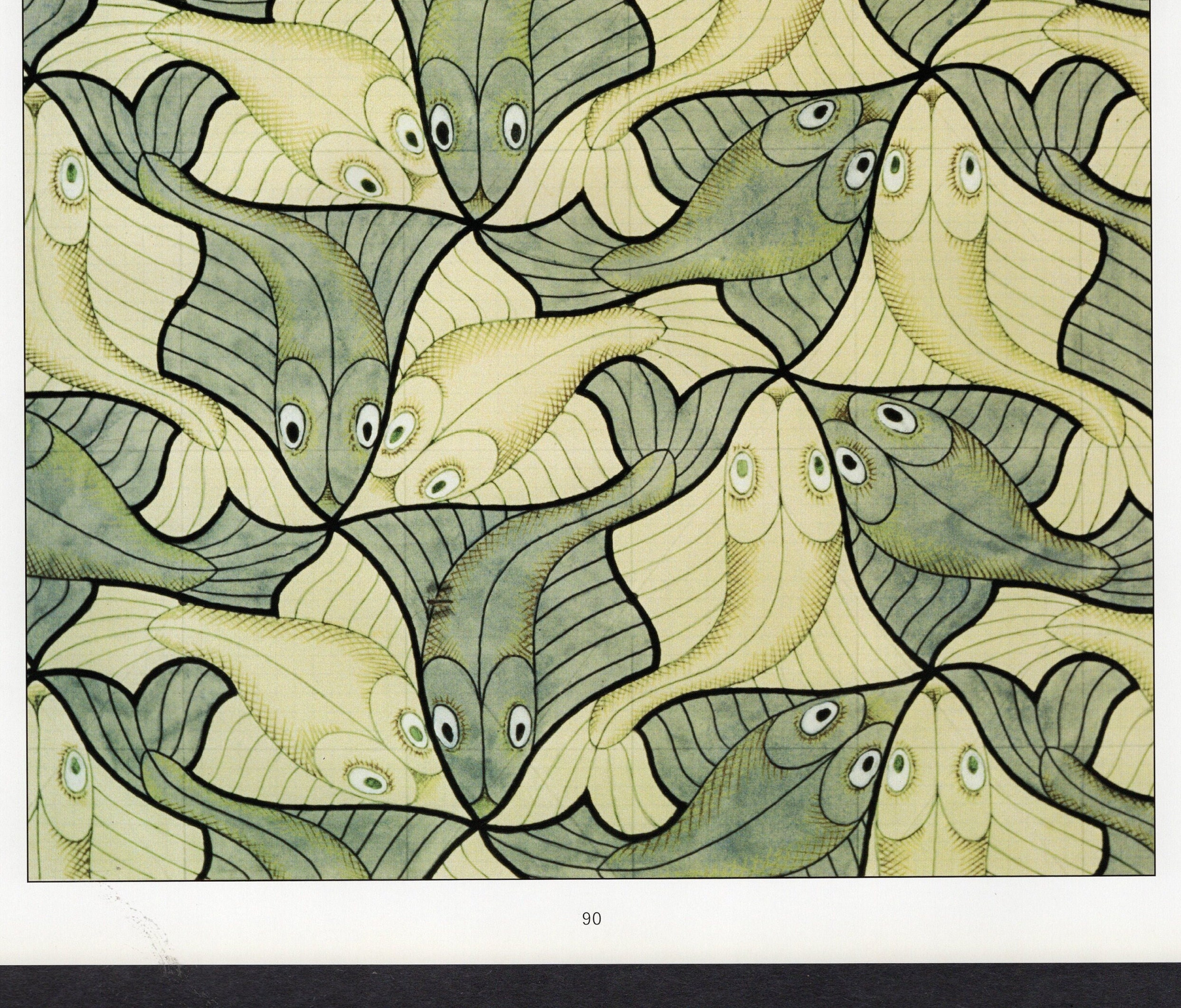 MC Escher Symmetry Fish Art Print/ Modern Relativity, Optical Illusion ...