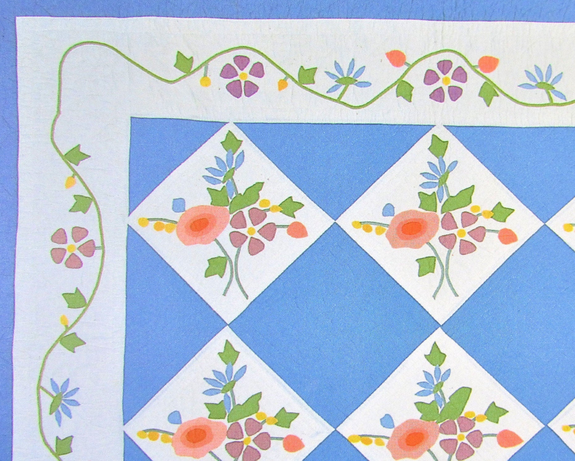 Spring Flowers Applique Block Quilt Pattern/ Spring Wild | Etsy