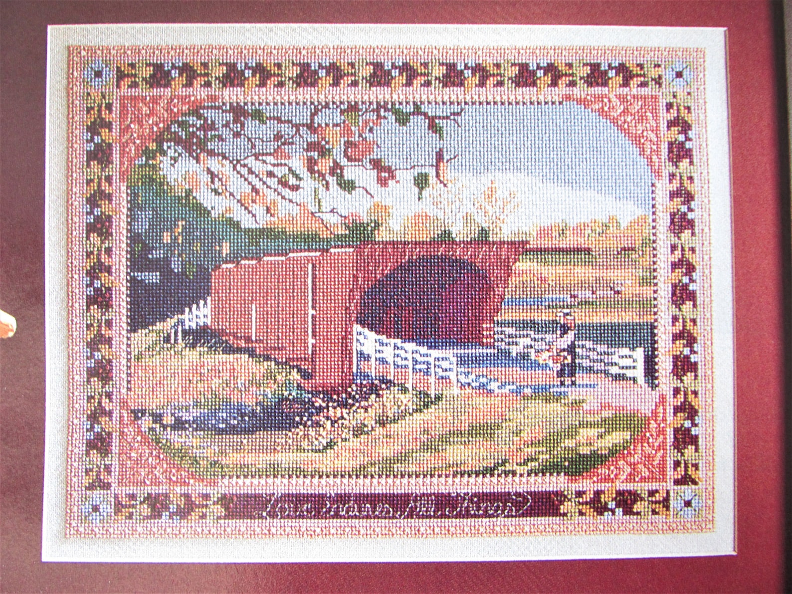 Covered Wooden Bridge Cross Stitch Pattern/ Cross Stitch, 1995. Roseman ...