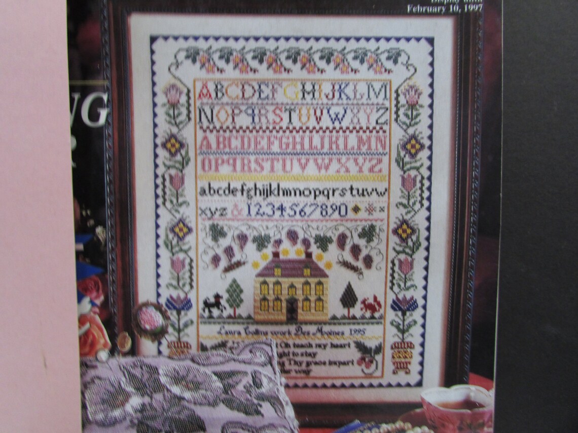 Antique Victorian Cross Stitch Sampler Pattern/ English Style - Etsy