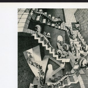 MC Escher House of Stairs Art Print/ Modern Relativity, Optical ...