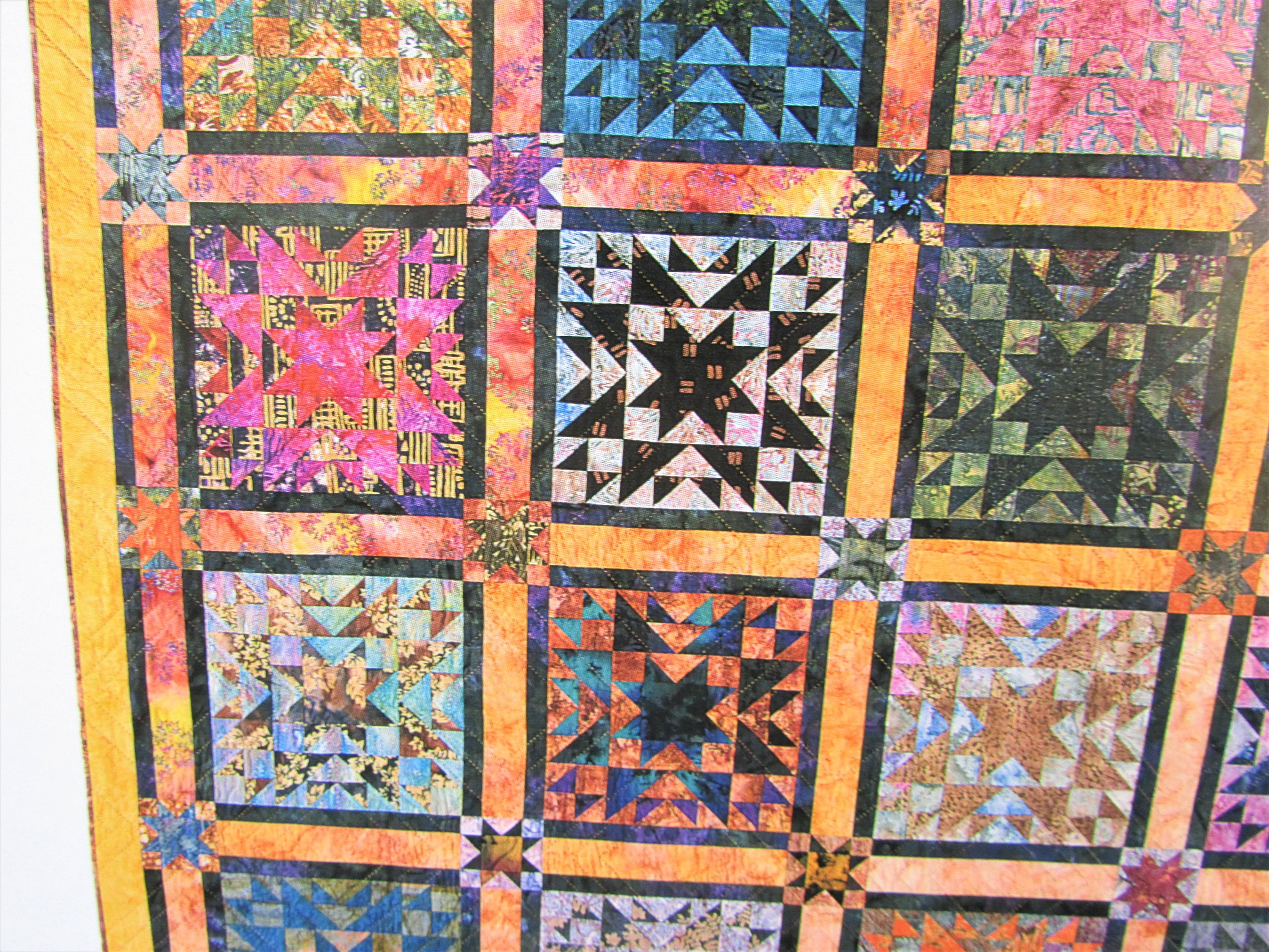 Odd Fellows Chain Block Quilt Pattern/ Bright Pieced Star - Etsy