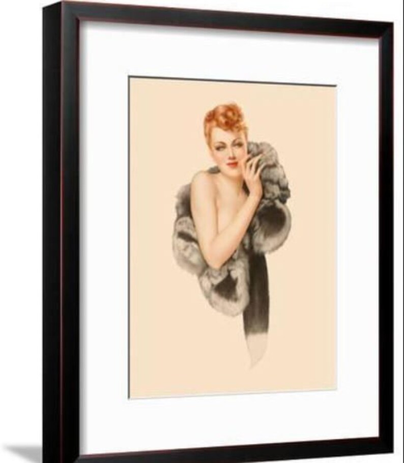Alberto Vargas Nude Pin Up Art Print 1940s Varga Girl Etsy Singapore