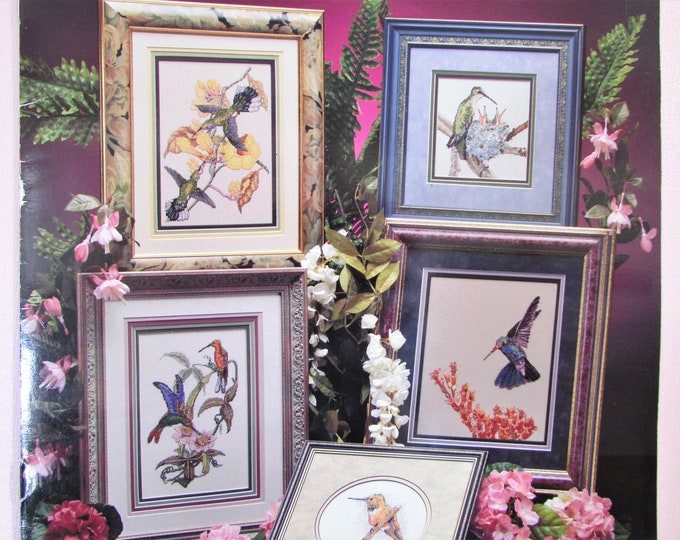5 Hummingbird Bird Cross Stitch Patterns/ Ruby & Blue Throated, Allens ...