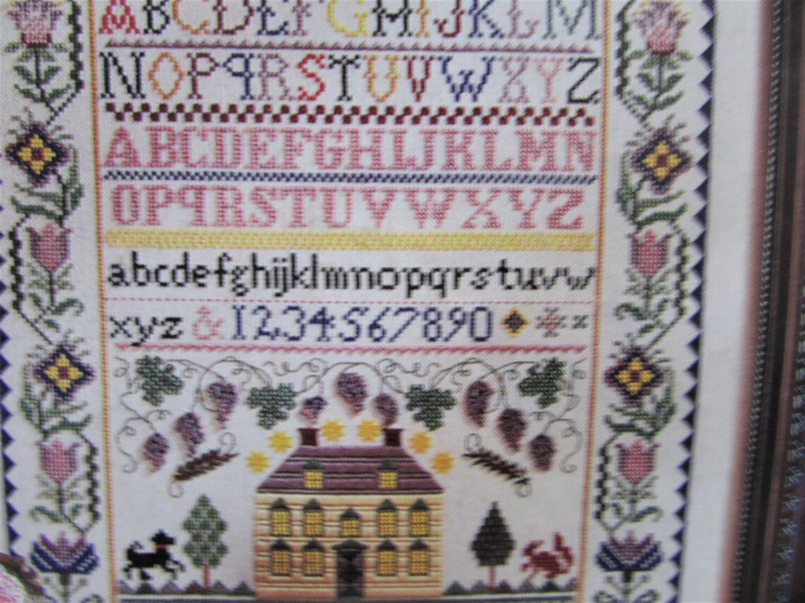 Antique Victorian Cross Stitch Sampler Pattern/ English Style - Etsy