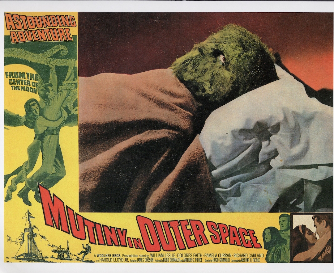 Mutiny in Outer Space Sci Fi Horror Movie Poster/ Science Fiction Space Monster Film Art Print ...