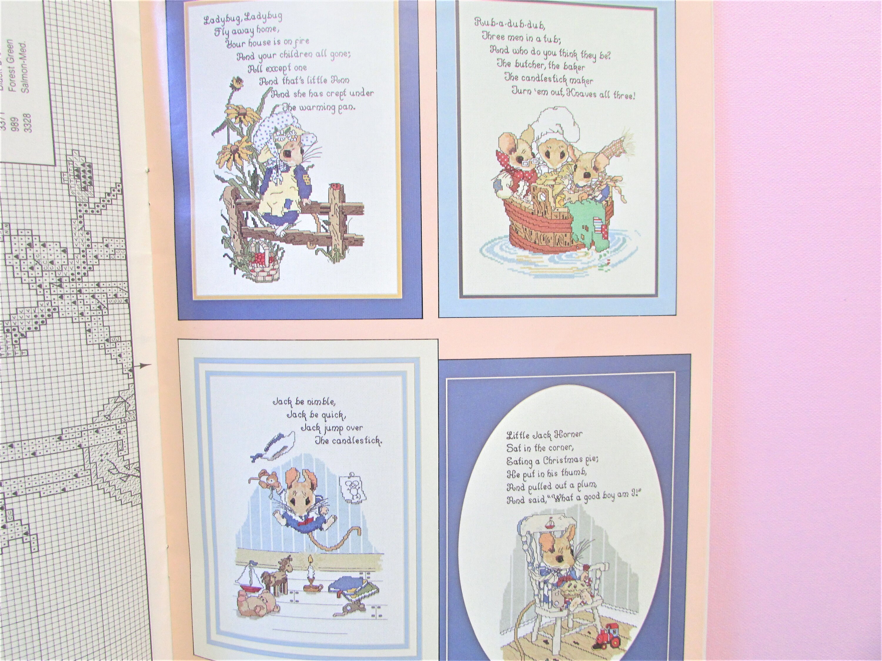 Mouse Nursery Rhymes Cross Stitch Pattern Book, MM-2/ Gloria & Pat ...