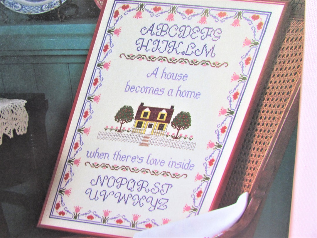 Welcome Home Cross Stitch Sampler Pattern/ A Home Becomes a Home When ...