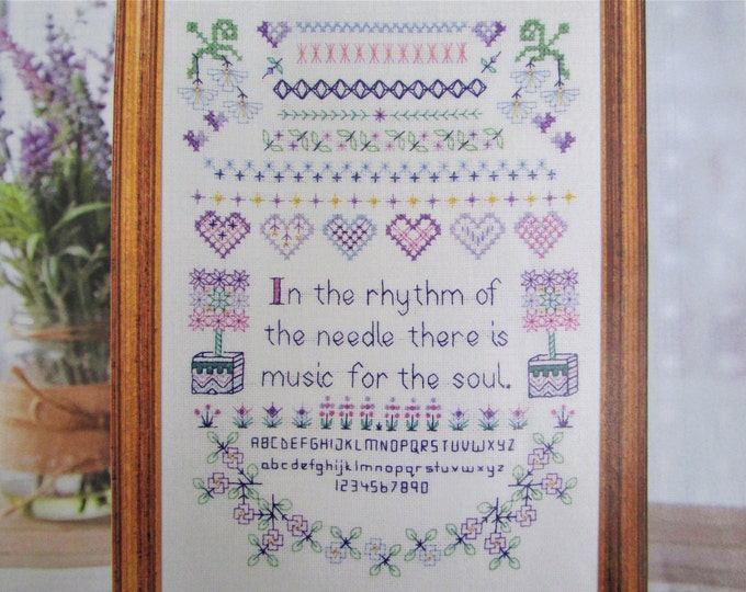 Medieval Music Sampler Cross Stitch Pattern/ Cross Stitch, 1990. Song ...