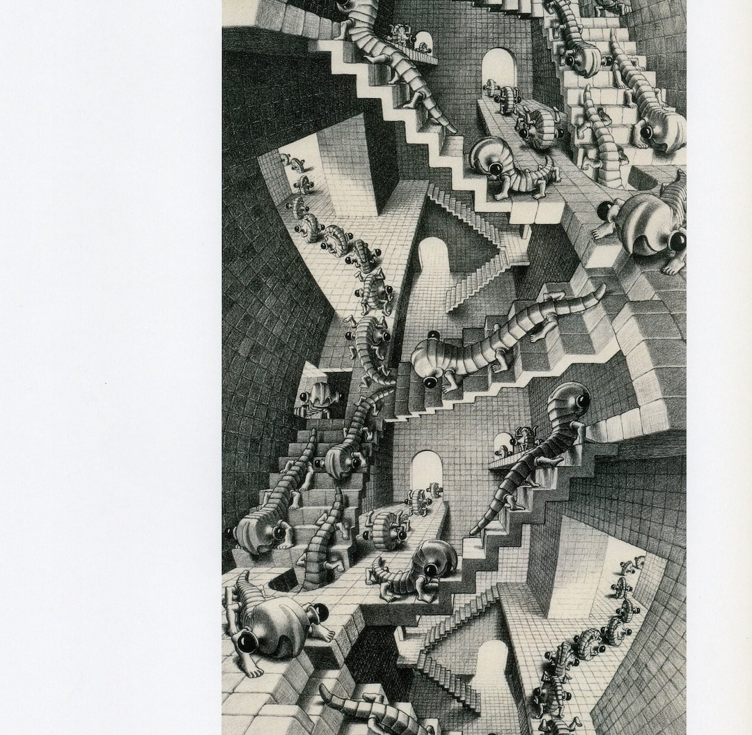 MC Escher House of Stairs Art Print/ Modern Relativity, Optical ...