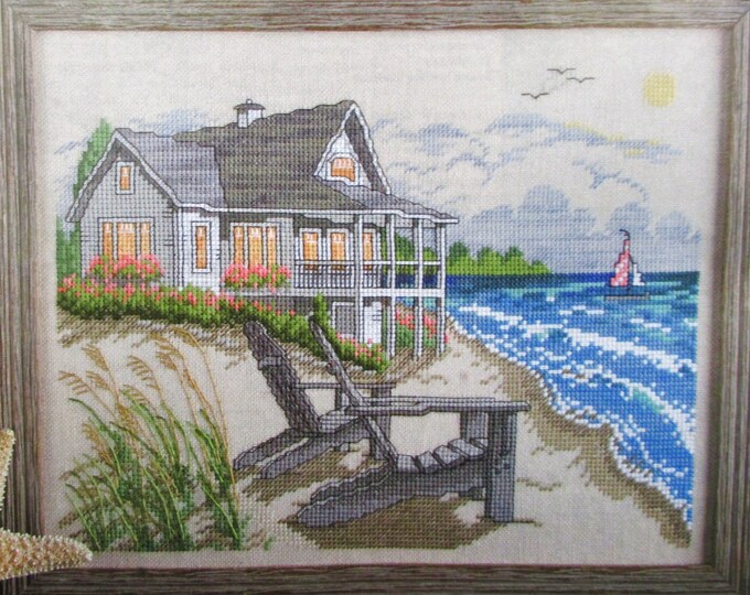 Nantucket Beach House Cross Stitch Pattern/ Seaside Beachfront, Cottage ...