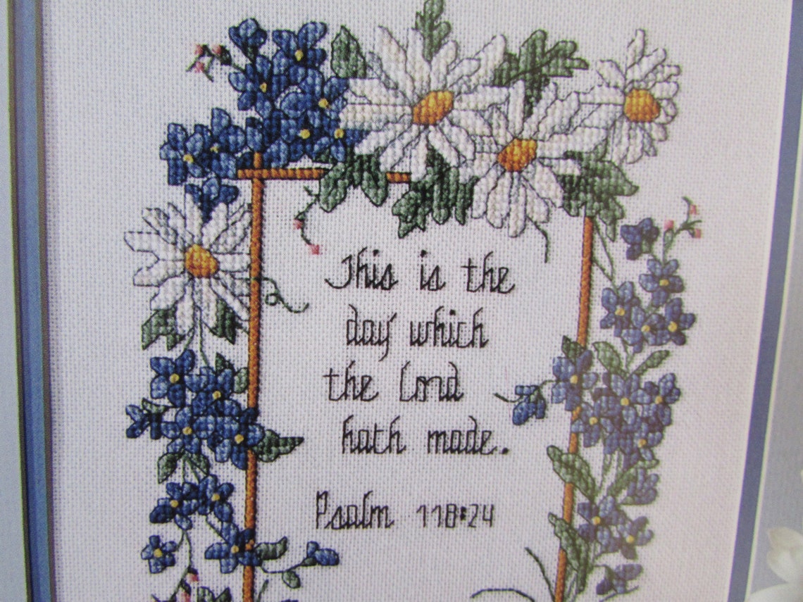 Flowers With Bible Verses Cross Stitch Pattern/ Christian - Etsy
