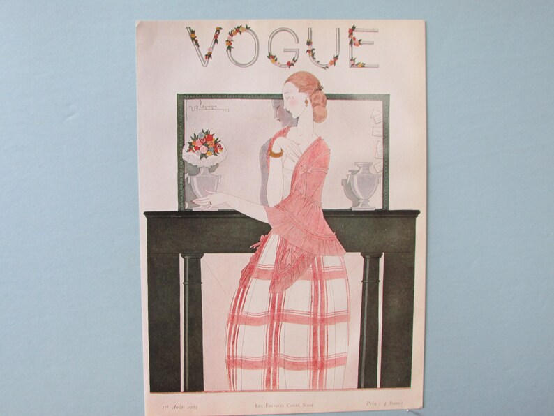 Vogue Magazine Cover Art Print/ Edwardian Woman by Alice - Etsy