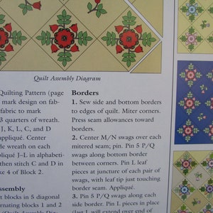 Antique Ohio Rose Quilt Pattern/ Applique Block Pattern Quilt for ...