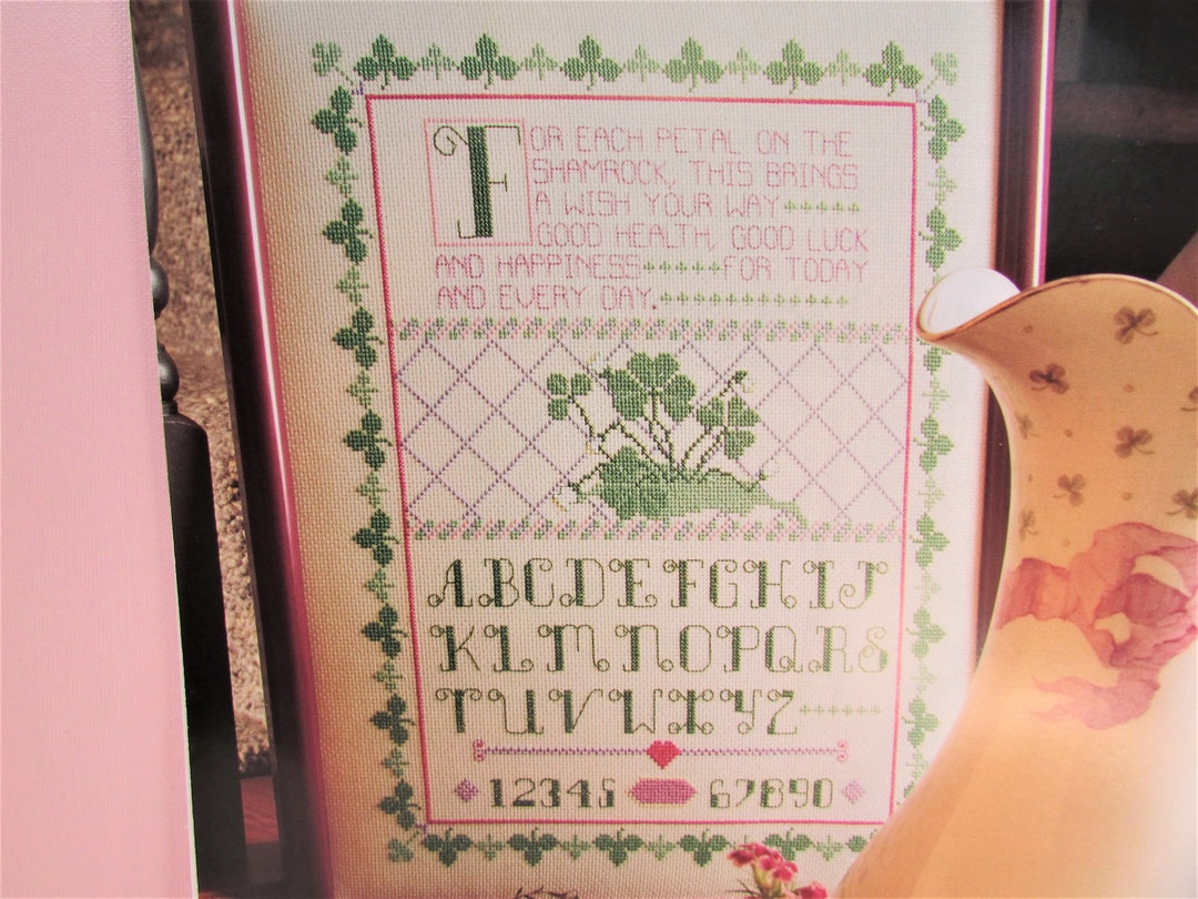 Irish Shamrock Sampler Cross Stitch Pattern/ Green Cloverleaf Counted ...