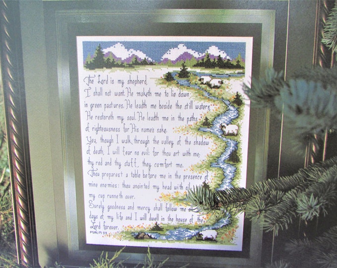 Psalm 23 Cross Stitch Pattern/ Christian Bible Verse, "the Lord is My ...