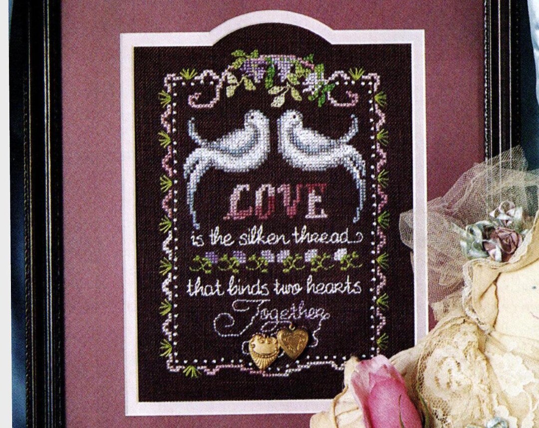 Wedding, Love & Doves Cross Stitch Sampler Pattern/ Marriage Counted ...