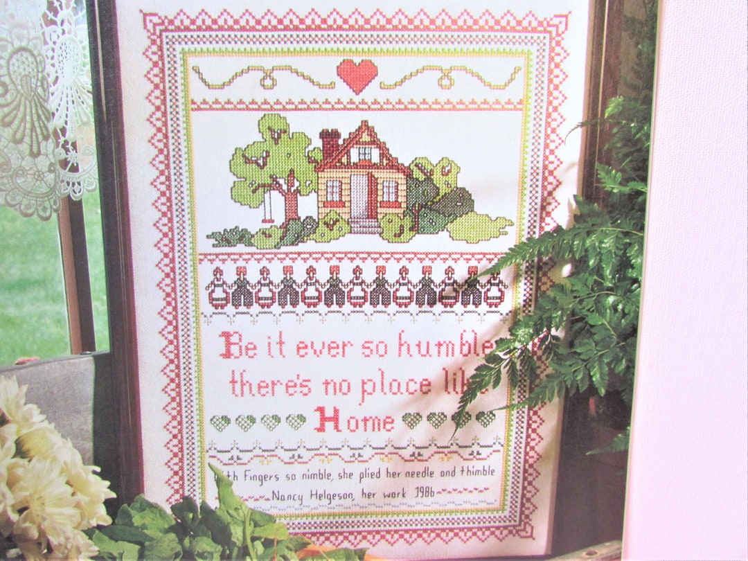 Welcome Home Cross Stitch Sampler Pattern/ There's No Place Like Home ...