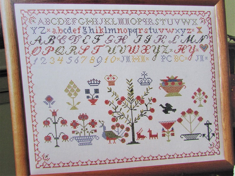 Antique Traditional Cross Stitch Sampler Pattern/ Old - Etsy