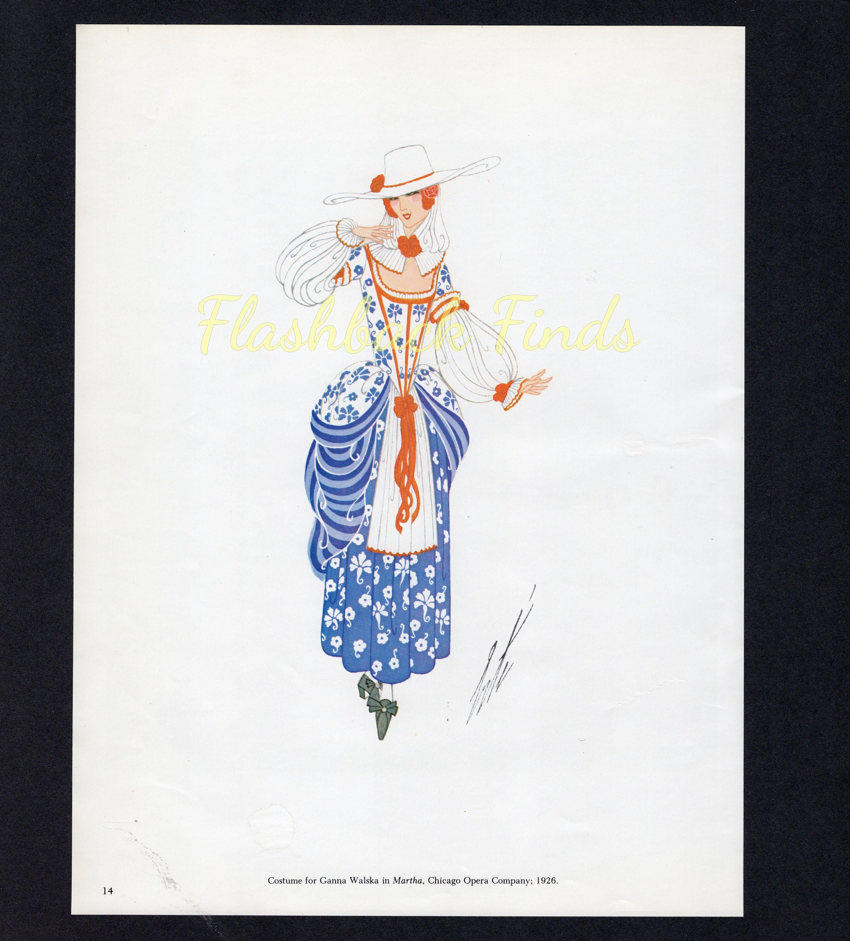 Erte Martha Opera Art Print/ Costume for Ganna Walska 1926, Chicago ...