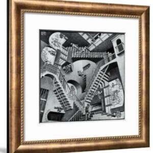 MC Escher Predestination Art Print/ Modern Relativity, Optical Illusion ...