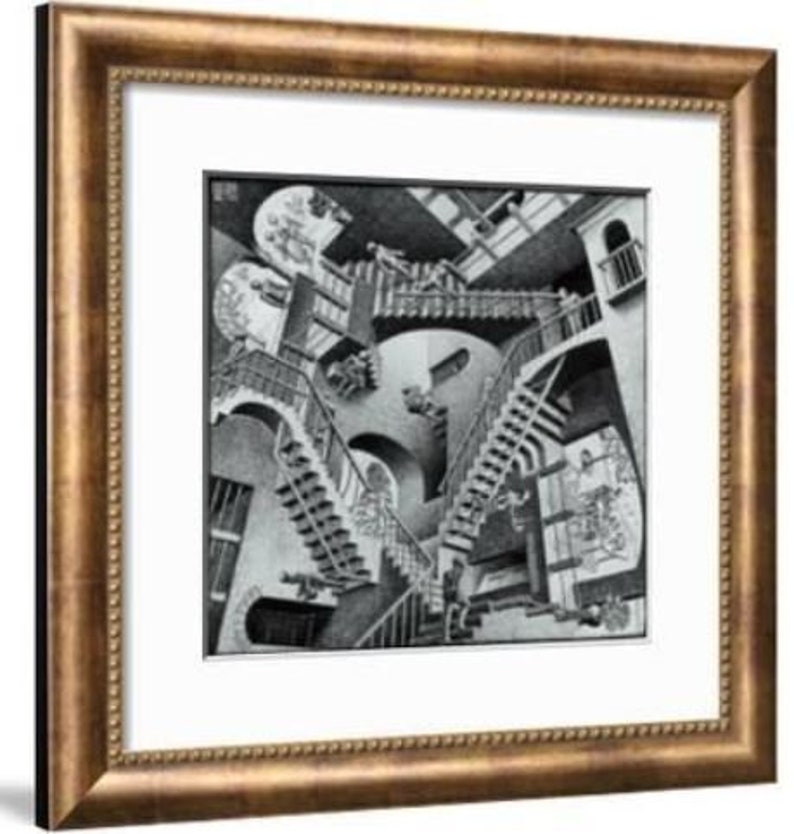 MC Escher House of Stairs Art Print/ Modern Relativity - Etsy