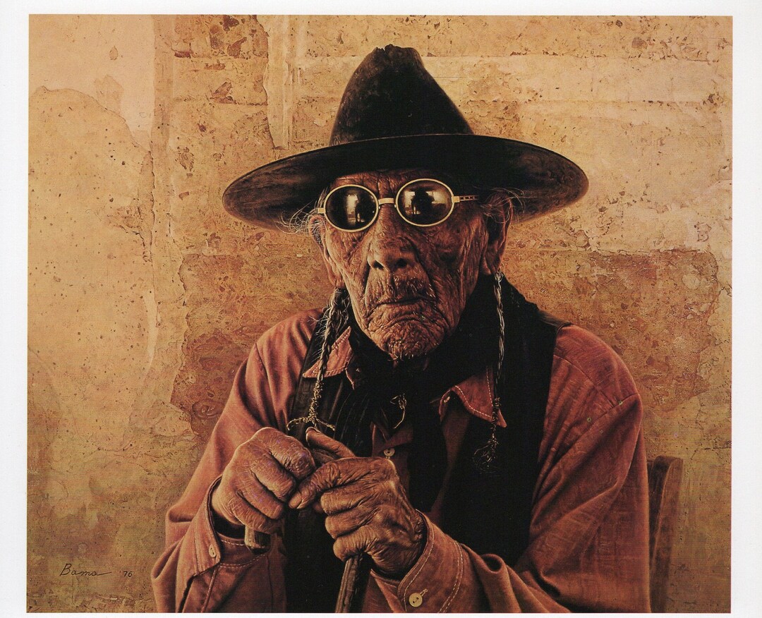 Francis Setting Eagle Indian Art Print/ Old Arapaho Native American ...