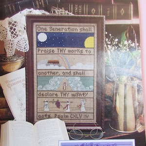 Psalms, One Generation Cross Stitch Pattern/ Christian Bible Verse "one ...