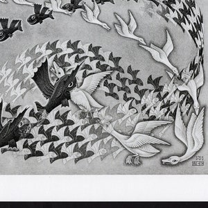 MC Escher Predestination Art Print/ Modern Relativity, Optical Illusion ...