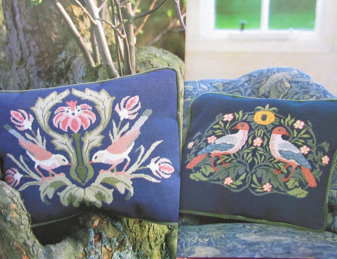 Bird & Lily Needlepoint Tapestry Pattern Based on William Morris/ 2 ...