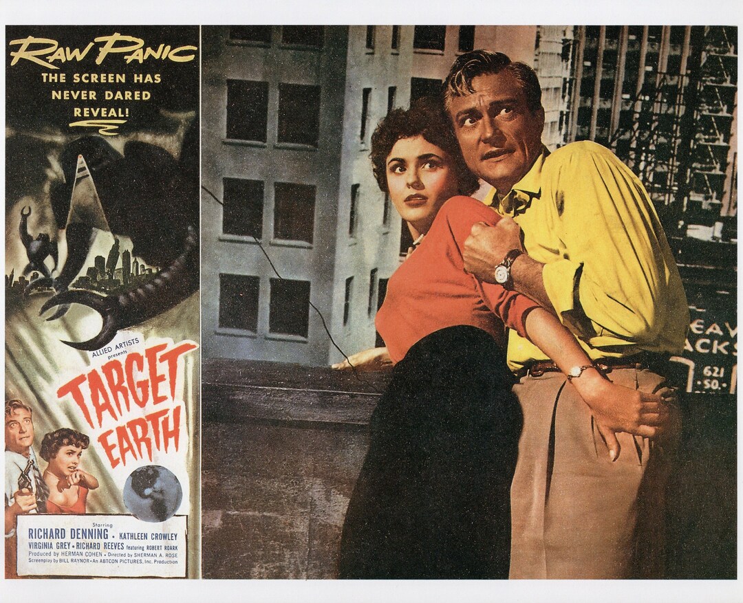 Target Earth Alien Robot Sci Fi Horror Movie Poster/ Cheesy Cult Film ...