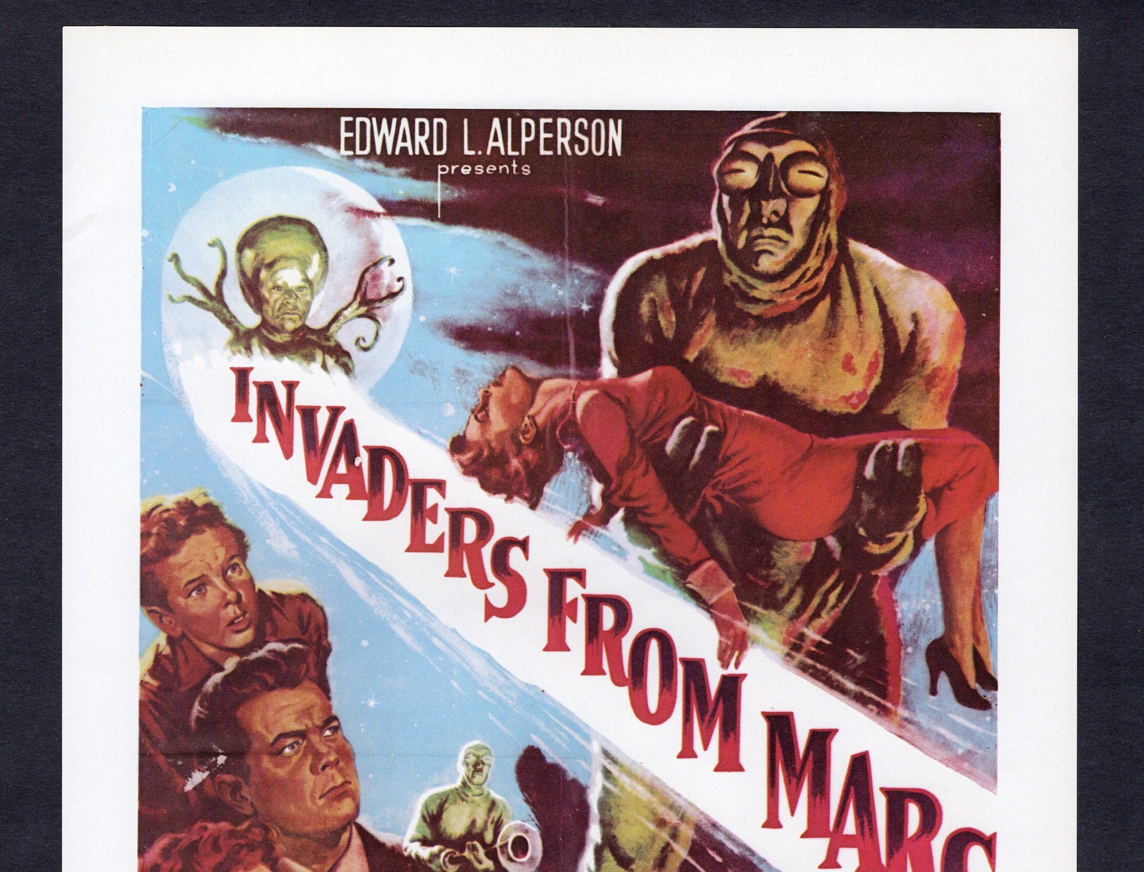Invaders From Mars Sci Fi Movie Poster/ Alien Monster Film & the Animal ...