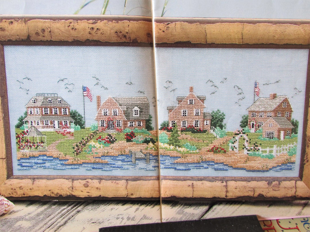 Nantucket Beach Houses Cross Stitch Pattern/ Seaside Beachfront Homes ...