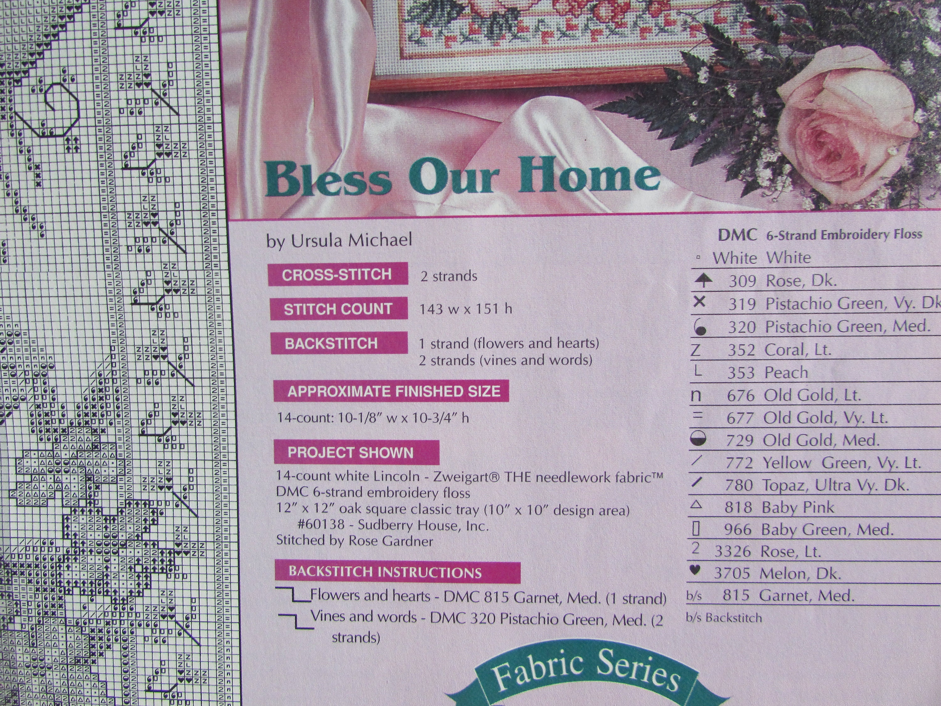 Bless Our Home Cross Stitch Sampler Pattern/ Welcome Sign With Hearts ...