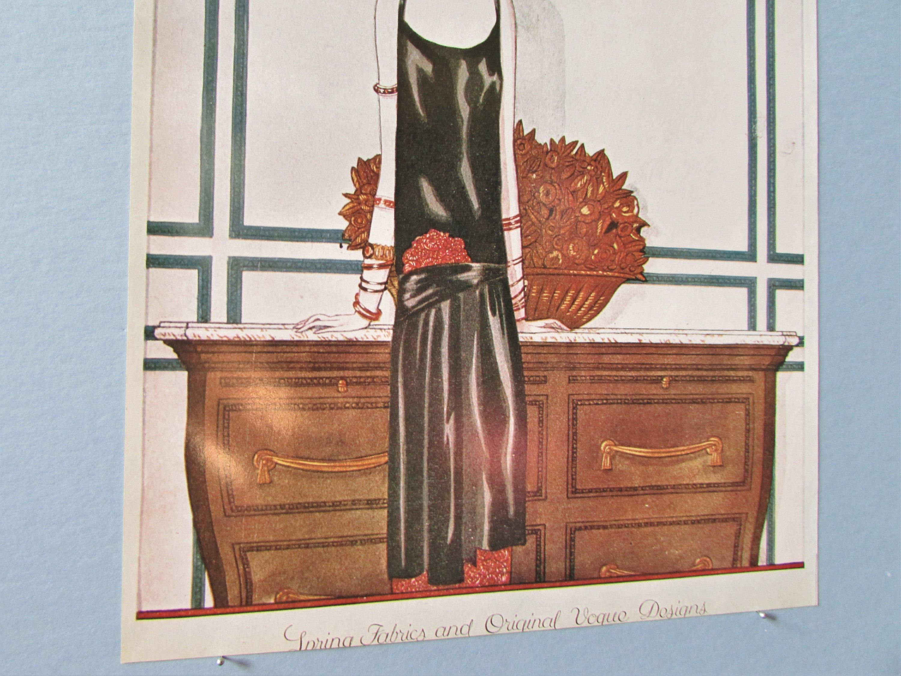 Vogue Magazine Cover Art Print/ Flapper Woman by George Lepape, Fashion ...