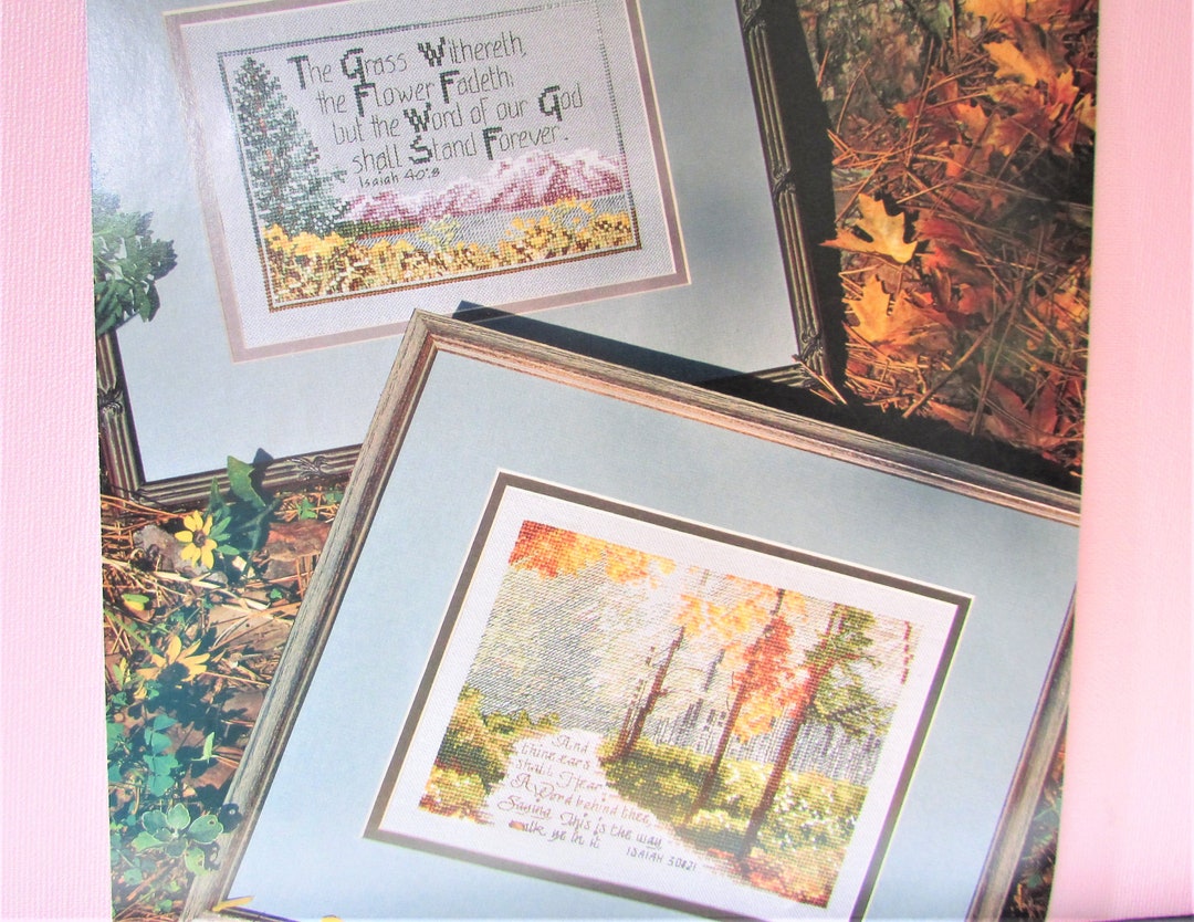 Christian Nature Cross Stitch Sampler Patterns/ 2 Bible Verses - Etsy