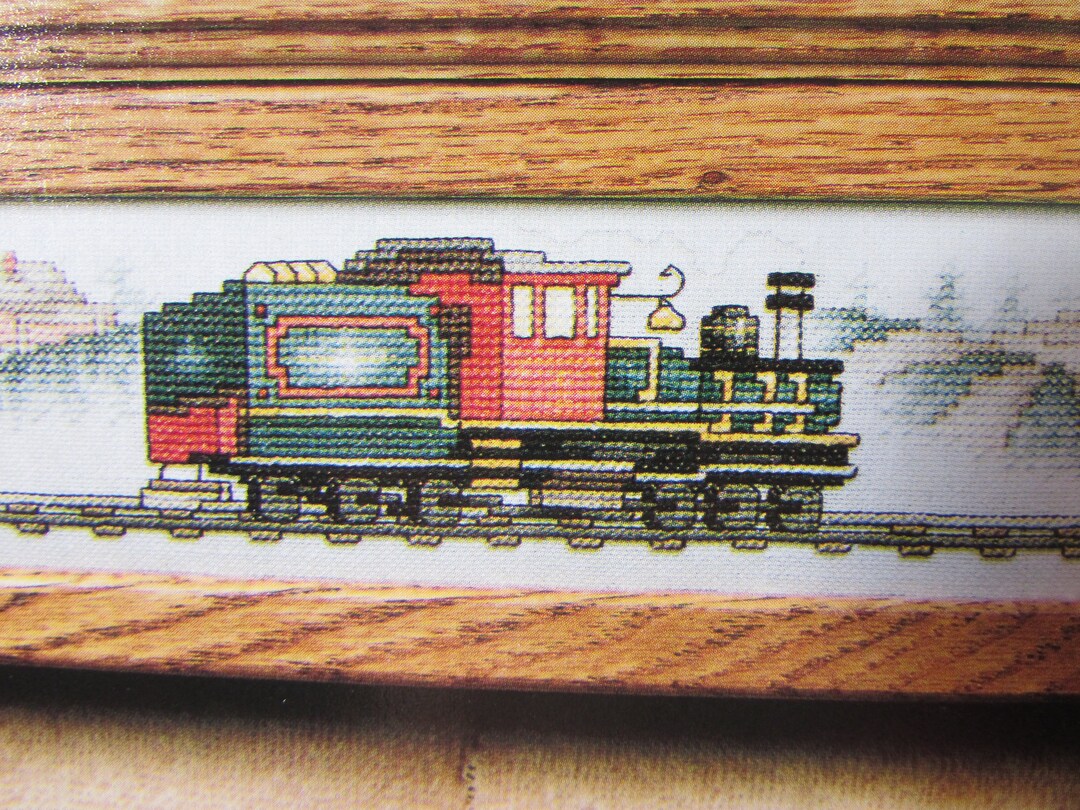 Steam Train Cross Stitch Pattern/ Long Railway Locomotive Counted Cross ...