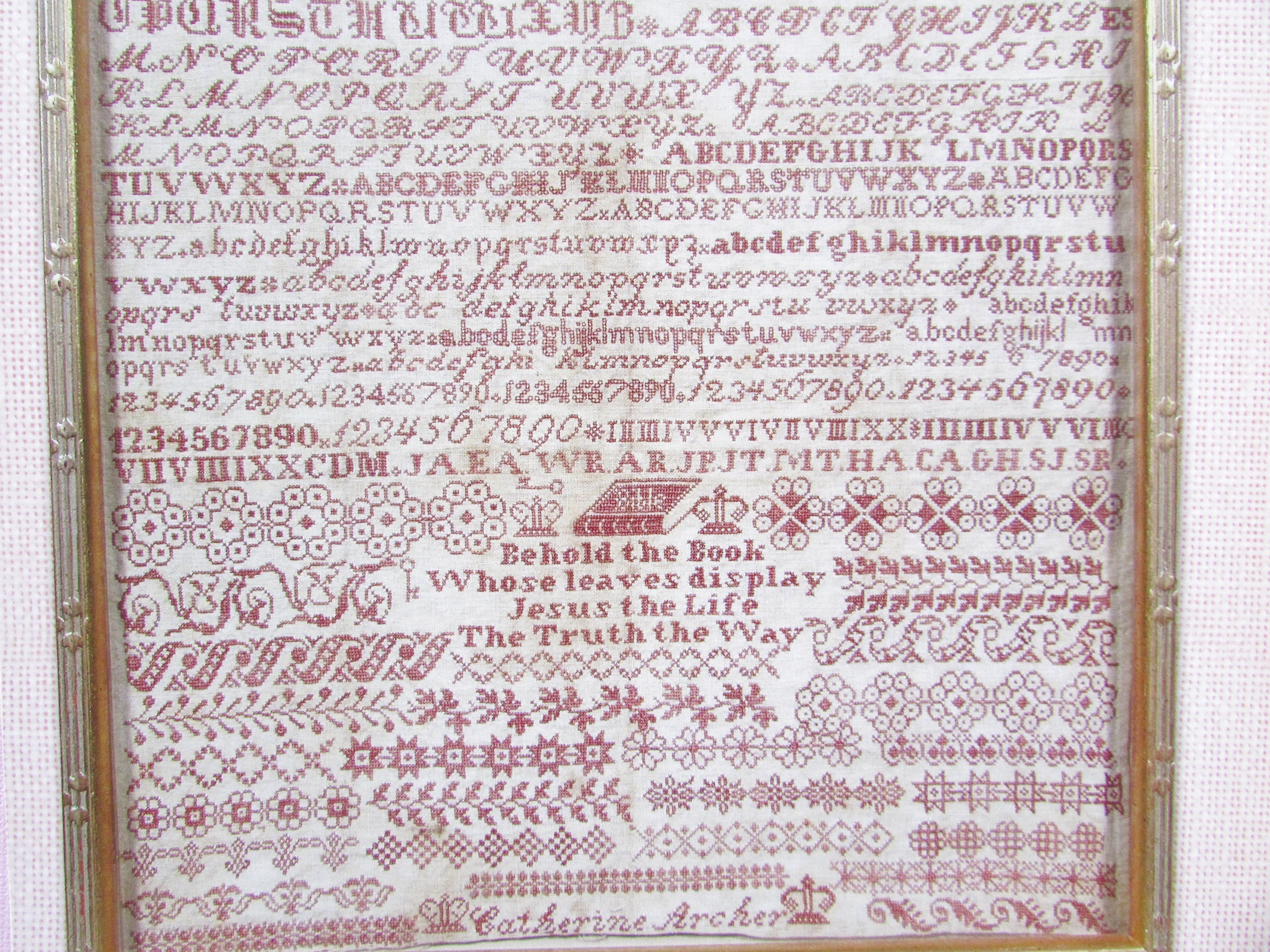 Red Alphabet Cross Stitch Sampler Patterns 2 / 1800's - Etsy Canada