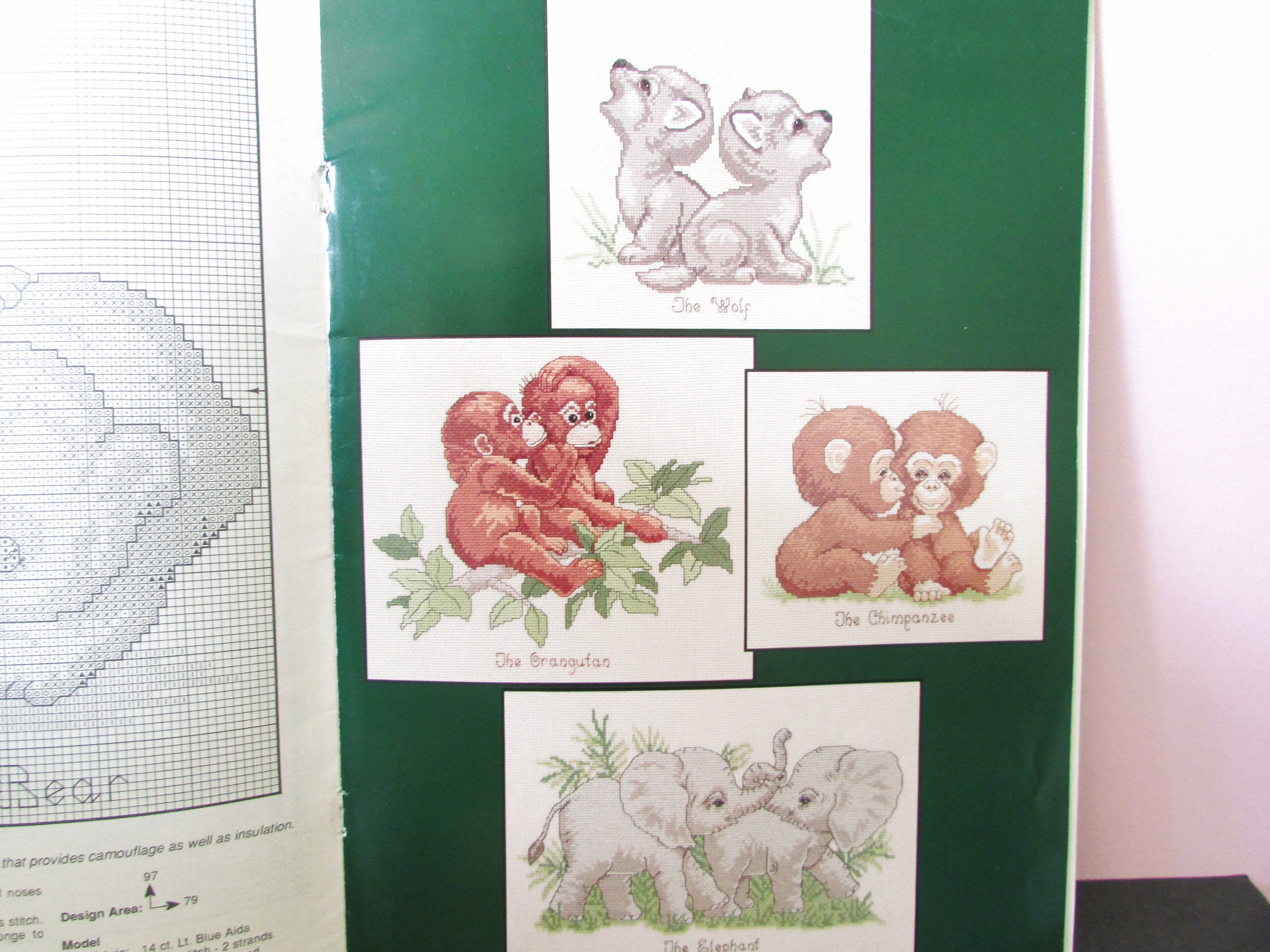 Animal Babies Cross Stitch Patterns/ Endangered Wild Animal Book ...