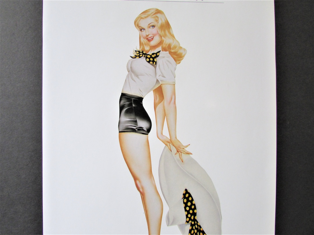 Alberto Vargas Pin Up Art Print 1940s Varga Girl Pinup Book Color Plate For Esquire Magazine