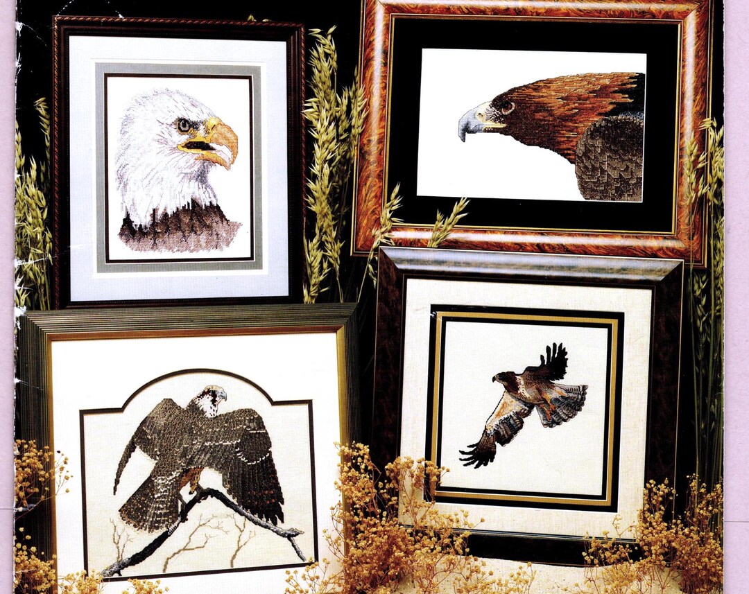 Eagle, Falcon, Osprey Birds Cross Stitch Sampler Patterns. Bird of Prey ...