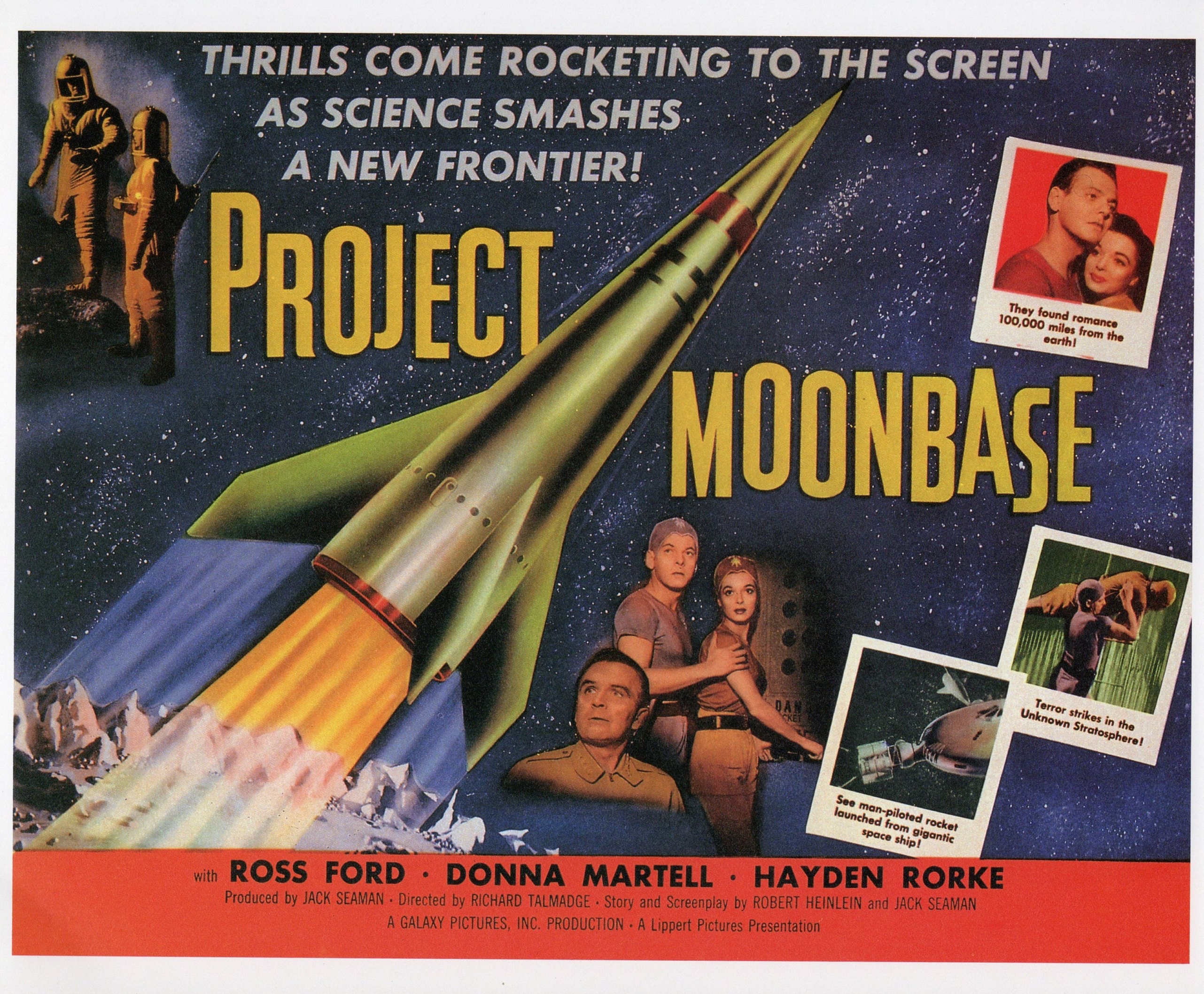 Project Moonbase Sci Fi Movie Poster/ Cheesy Science Fiction Film Art ...