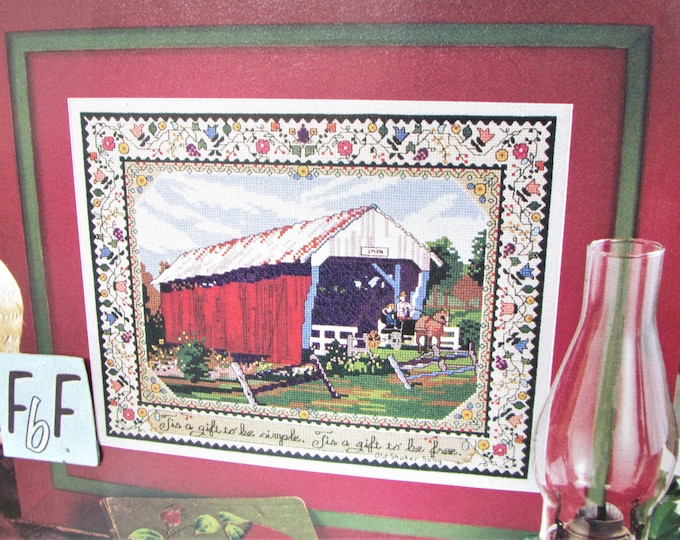 Covered Wooden Bridge Cross Stitch Pattern/ Cross Stitch 1996. Imes ...
