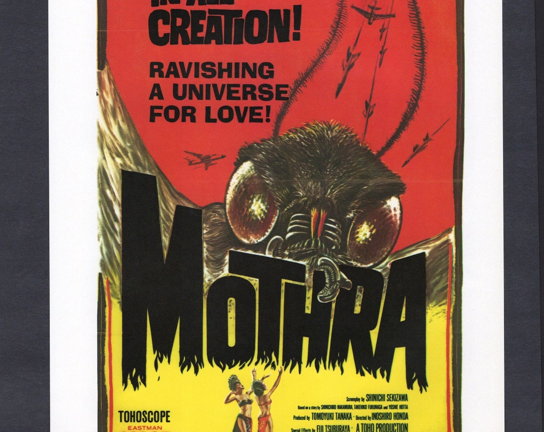 MOTHRA Horror Movie Poster/ Japanese Cult Monster Film & Circus of ...
