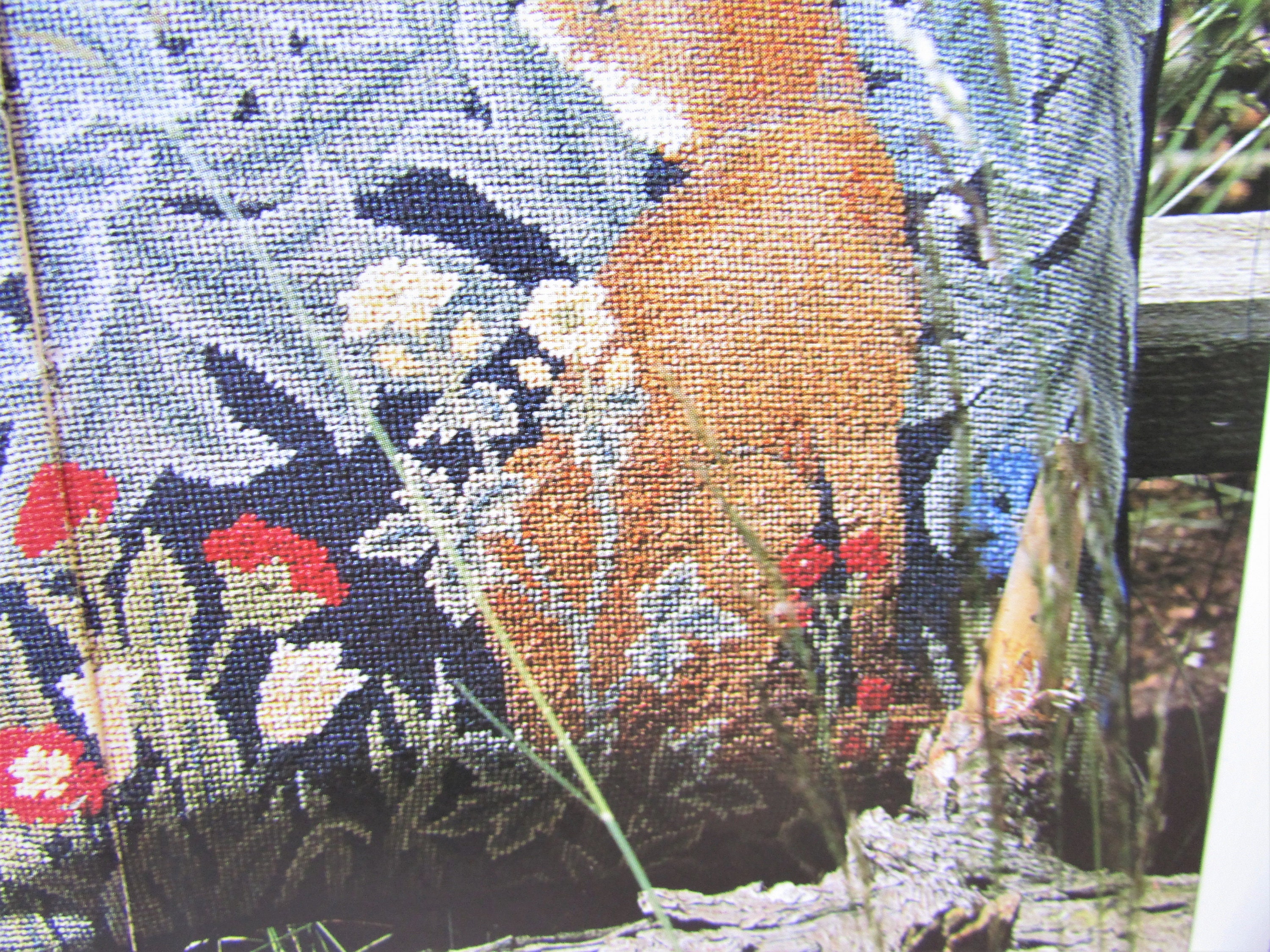 Fox & Hare Needlepoint Tapestry Pillow Chair Pattern/ | Etsy