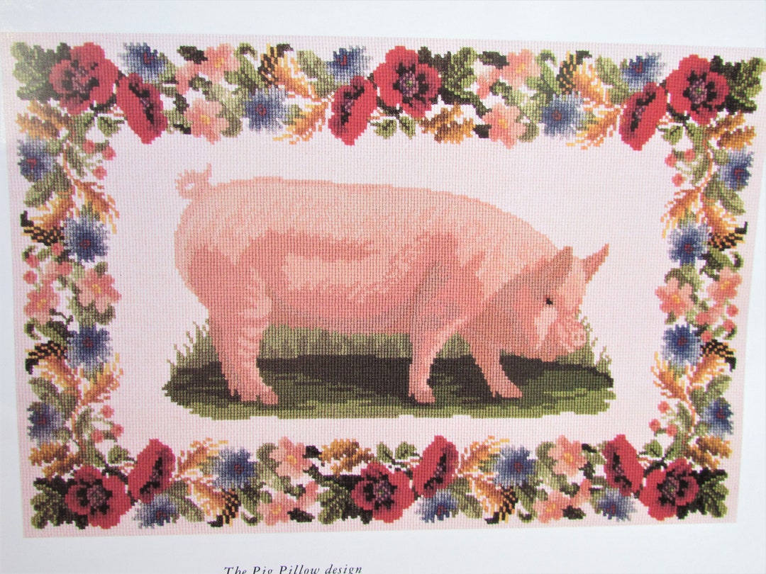 Farm Pig Cross Stitch Sampler Pattern/ Realistic Farm Animal Counted ...