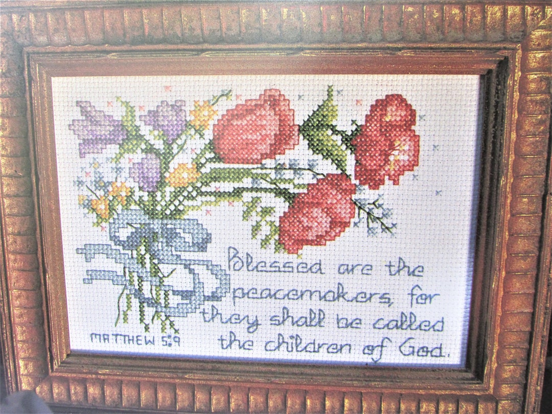 Blessed Peacemakers, Religious Cross Stitch Pattern/ Bucilla 1997 ...