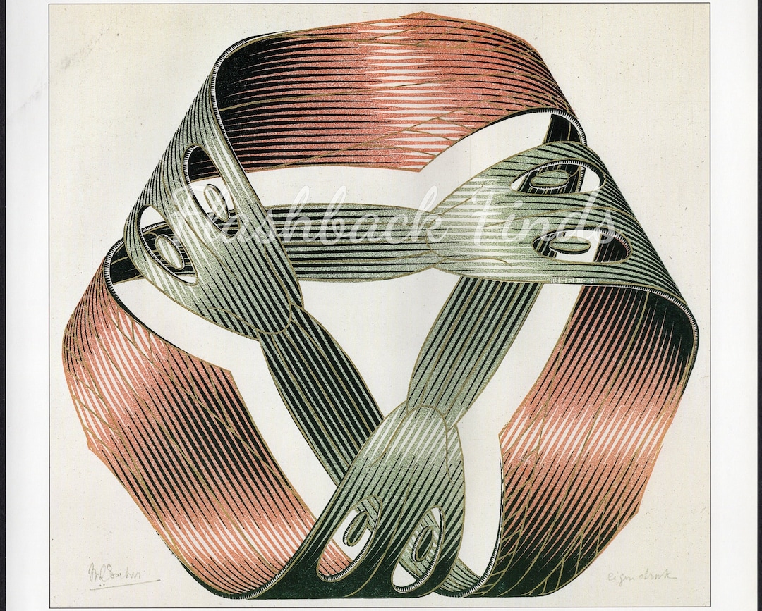 MC Escher Moebius Strip I Art Print/ Modern Relativity, Optical ...