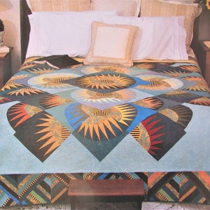 Emperors Wheel Quilt Pattern/ Block Pattern Quilt for Bedding or Wall ...