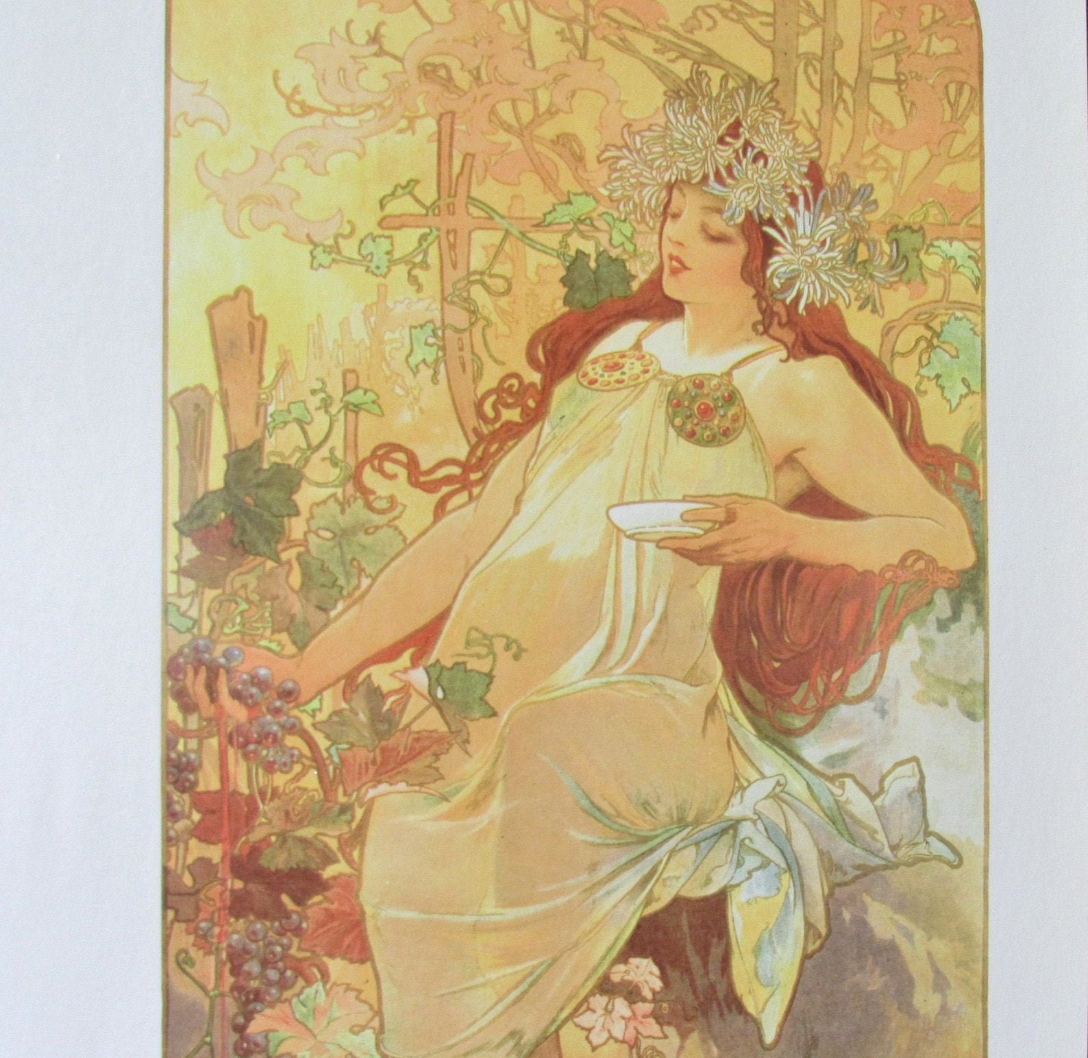 Art Nouveau Art Print by Alphonse Mucha/ Autumn & Summer of - Etsy